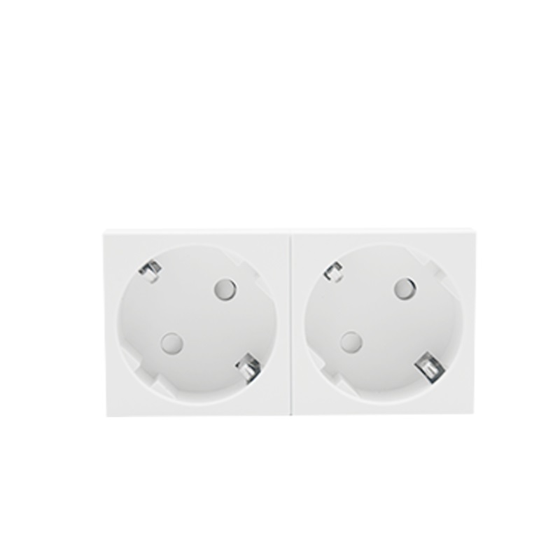 F6-D2/Schuko socket 45°(two gang)-Products-Sinoamigo Electric